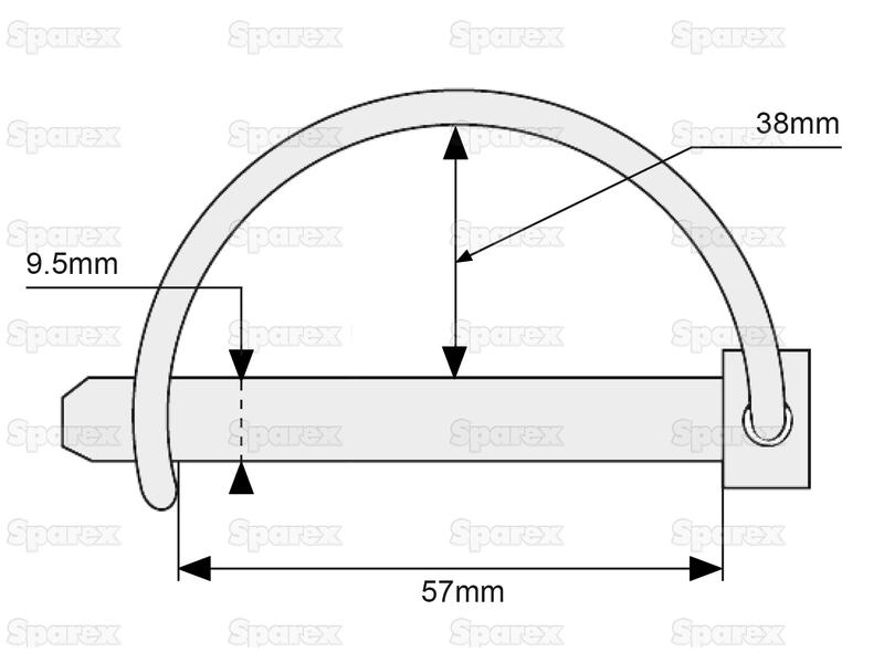 Shaft Locking Pin, Pin Ø9.5mm x 57mm-S.273-15388 – MyTractor – Sparex ...